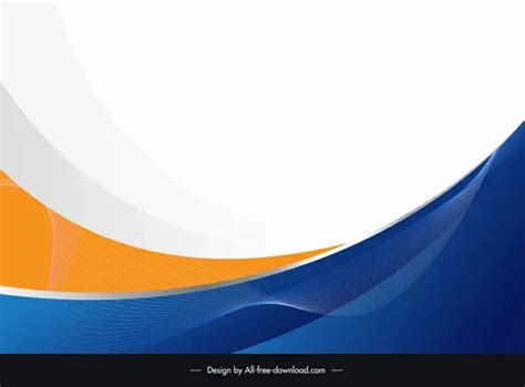 Abstract Background Template Dynamic Waving Lines Outline Vectors