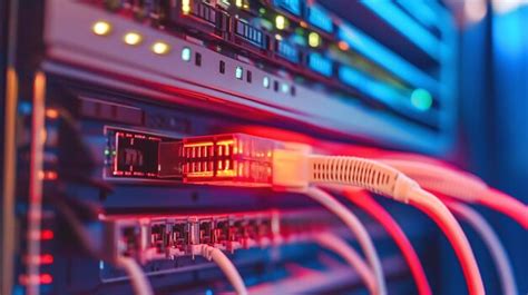 Network Switch Computer Server Cable Premium Ai Generated Image