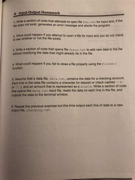 Solved Input Output Homework 1 Write A Section Of Code That