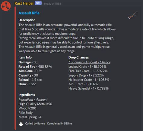 Rust Helper Rust Discord Bot Rustgame
