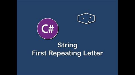 String First Repeating Letter In C Youtube