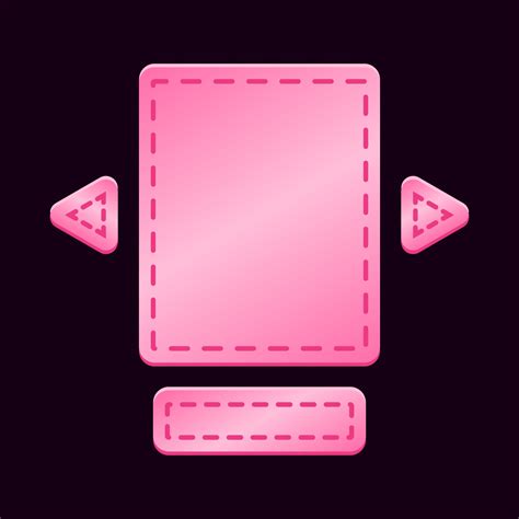 Set Of Glossy Pink Game Ui Board Pop Up Template For Gui Asset Elements 2266508 Vector Art At