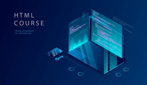 Html 과정의 아이소메트릭 3d 개념 웹 사이트 방문 페이지 프로그래밍 코딩 Html 5 Php Js 아약스 Css 3
