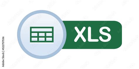 Xls Icon Excel File Format Symbol Vector Illustration Can Be Modified As Xlsx And Xlsm Icons