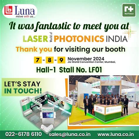 Luna Technologies Pvt Ltd On Linkedin 🌟 Thank You For Visiting Luna Technologies At Laser