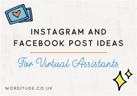 Instagram And Facebook Post Ideas For Virtual Assistants Worditude