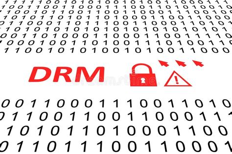 Drm Concept Binary Code 3d Stock Illustration Illustration Of