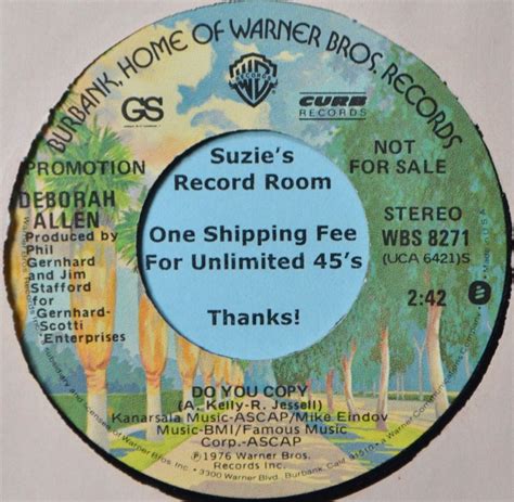 Deborah Allen Do You Copy Country Female Vocal Dj Promo Nm 45 7 Vinyl