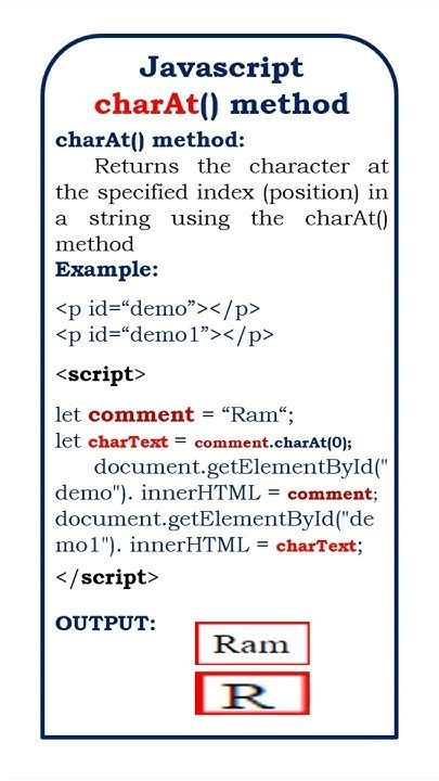 Charat Method In Javascript Ensolutions5210 Javascript Value Youtube