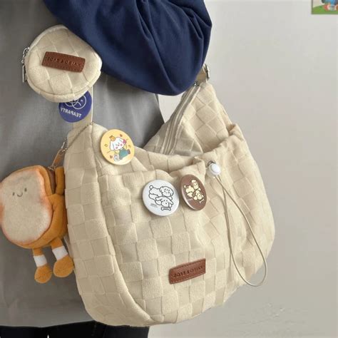 Soft Girl Plaid Bag Venusandorion