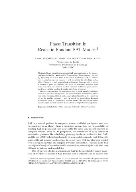 pdf phase transition in realistic random sat models