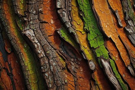 Patterns In Tree Bark Textures Premium AI Generated Image