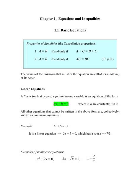 Pdf Chapter 1 Equations And Inequalities 11 Basic Complex Numbers