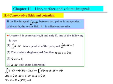PPT Chapter 11 Line Surface And Volume Integrals PowerPoint Presentation ID 688474