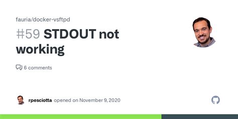 Stdout Not Working · Issue 59 · Fauriadocker Vsftpd · Github