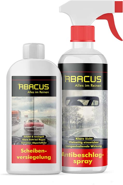 ABACUS® Anti-Beschlag & Scheibenversiegelung Set Scheibenversiegelung ...
