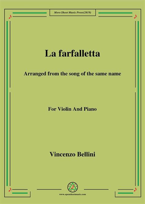 bellini la farfalletta for violin and piano