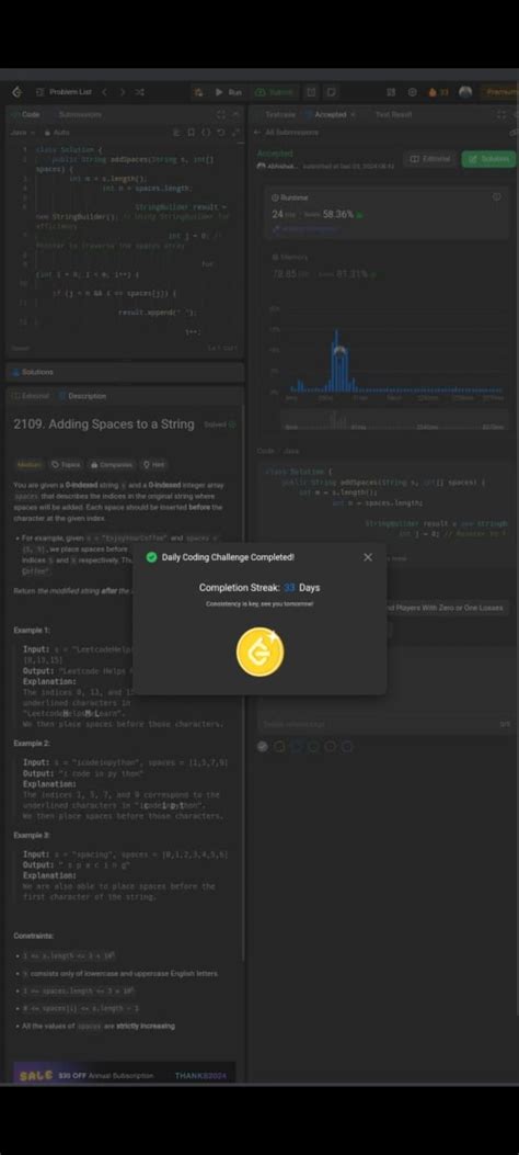 leetcode codingjourney problemsolving neverstoplearning… abhishek