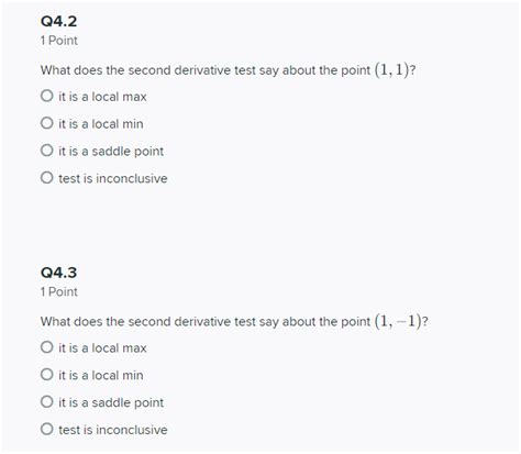Solved Q4 Classifying Critical Points 3 Points Af A Function