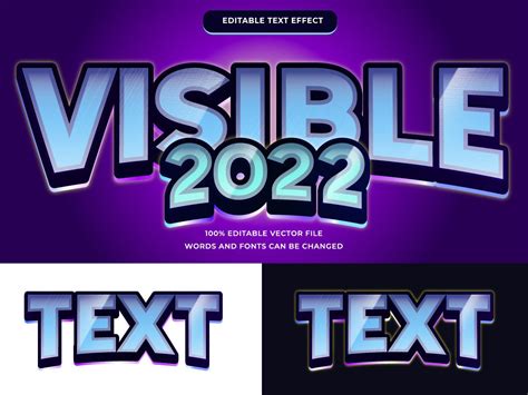 Visible Text Effect Editable Graphic By Edienstd · Creative Fabrica