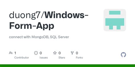 Github Duong Windows Form App Connect With Mongodb Sql Server