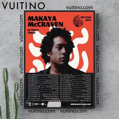 Makaya Mccraven 2024 Tour Dates Vertical Poster No Frame
