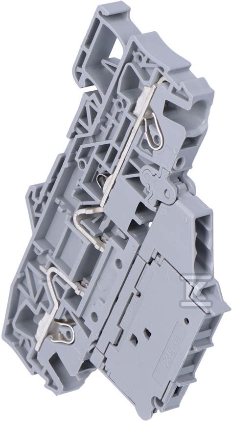 2 Wire Fuse Terminal Block With Hinged Fuse Holder For 5 X 20 Mm Device Fuse Link Without