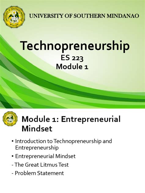 Module 1 Part 2 Pdf Entrepreneurship Psychology
