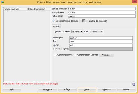 Sql Developer Connexion Connexions Aux Bases De Données Oracle