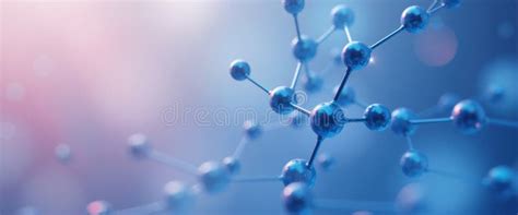 Detailed Molecular Structure Blue Atom Connections Bright Background Biotechnology Concept