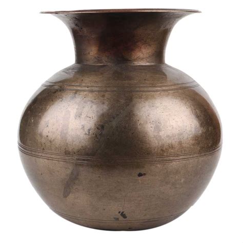 Handmade Dark Finish Brass Kalash Pot
