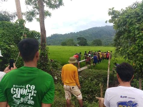 မိုးမောက်မြို့နယ်တွင် လေပြင်းတိုက်ခတ်သဖြင့် ဓာတ်တိုင်များလဲကျပျက်စီး