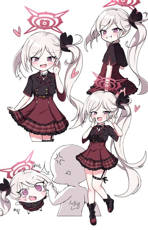 Sensei Doodle Sensei And Mutsuki Blue Archive Drawn By Yukki Bunny Danbooru