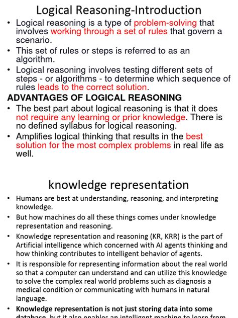 Logical Reasoning Introduction Pdf Knowledge Representation And Reasoning Artificial