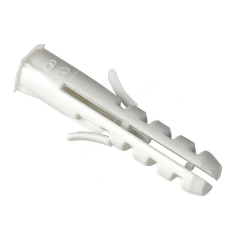 Nylon Plug Classic Plastic S6 White 100 Pcspack