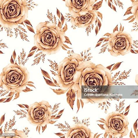 흰색 배경에 장미의 흑백 꽃다발을 가진 매끄러운 꽃 무늬 수채화 일러스트 핸드 페인팅 0명에 대한 스톡 벡터 아트 및 기타 이미지 0명 결혼식 공휴일 Istock