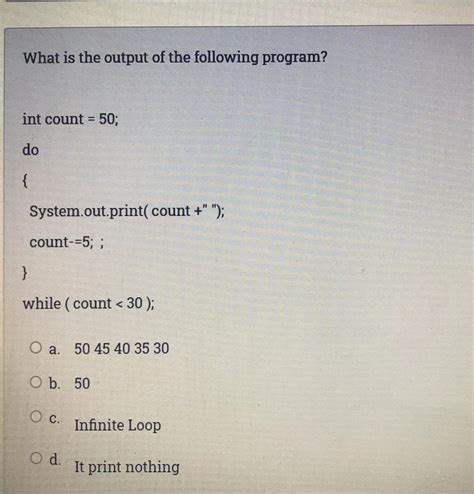 Solved What Is The Output Of The Following Program Int