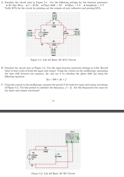 Solved A Simulate The Circuit Seen In Figure 51 Use The