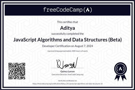 Aditya ‎ On Linkedin Javascript Webdevelopment Codingcertification Freecodecamp