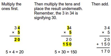 teaching long multiplication a k a multiplying in columns 33858 hot