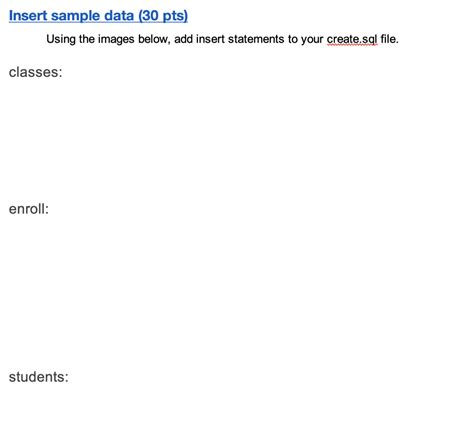 Write A Create Script 30 Pts Using The Erd Pictured