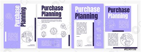 Procurement Planning Purple Brochure Template Stock Vector 5249106