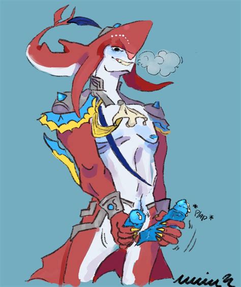 Rule 34 Anthro Breath Of The Wild Masturbation Non Human Precum Royalty Shark Sidon Sidon