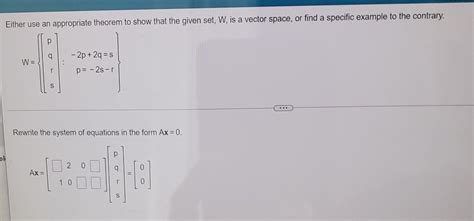 Solved Either Use An Appropriate Theorem To Show That The Chegg Com