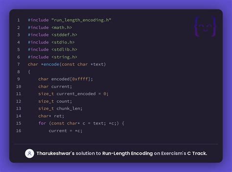 Tharukeshwars Solution For Run Length Encoding In C On Exercism