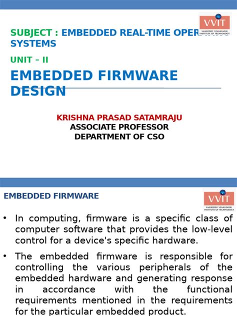 unit 2 embedded firmware design pdf input output central