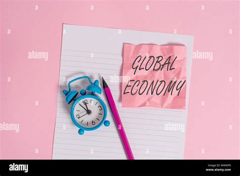Writing Note Showing Global Economy Business Concept For System Of