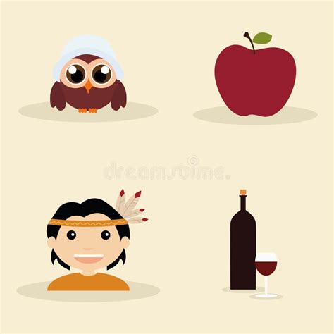 Thanksgiving Objects Stock Vector Illustration Of Isolated 60946148