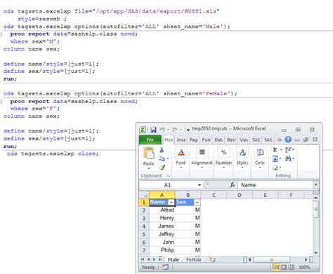 Ods Excel Output Sas Support Communities