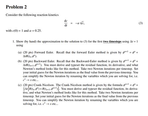 solved problem 2consider the following reaction